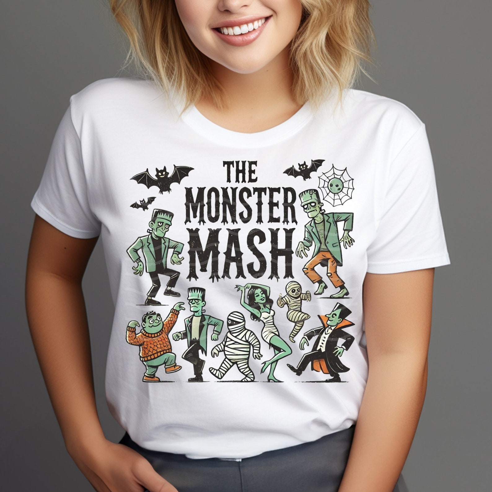 The Monster Mash PNG | Vintage Halloween Party Art | Retro Monster ...