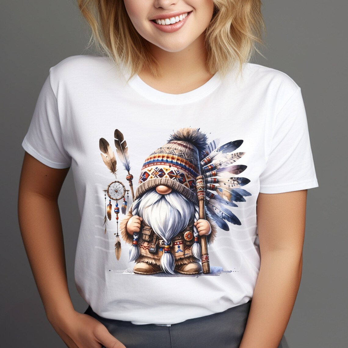 Native American Inspired Gnome Clipart Cultural Digital PNG, Perfect ...