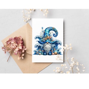 Beach Gnome PNG, Ocean Theme Gnome Art, Starfish Coastal Digital Art ...