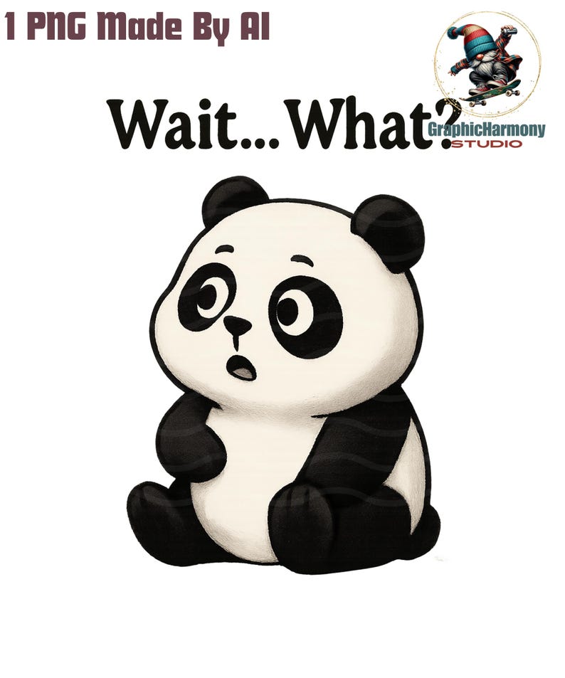 Funny Panda PNG | Wait What Confused Panda Clipart | Cute Kawaii ...