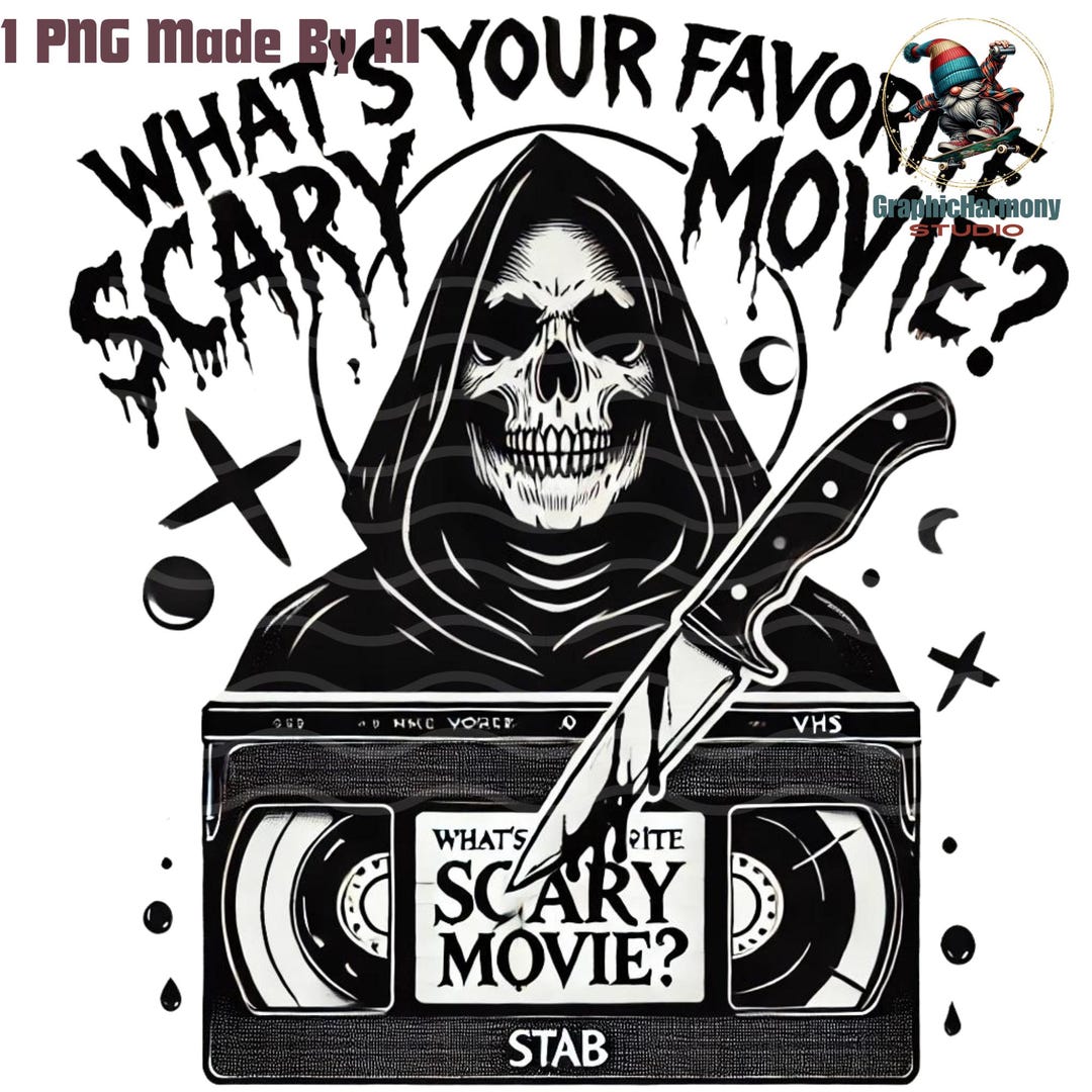 What's Your Favorite Scary Movie? Ghostface Skull VHS Halloween Art ...