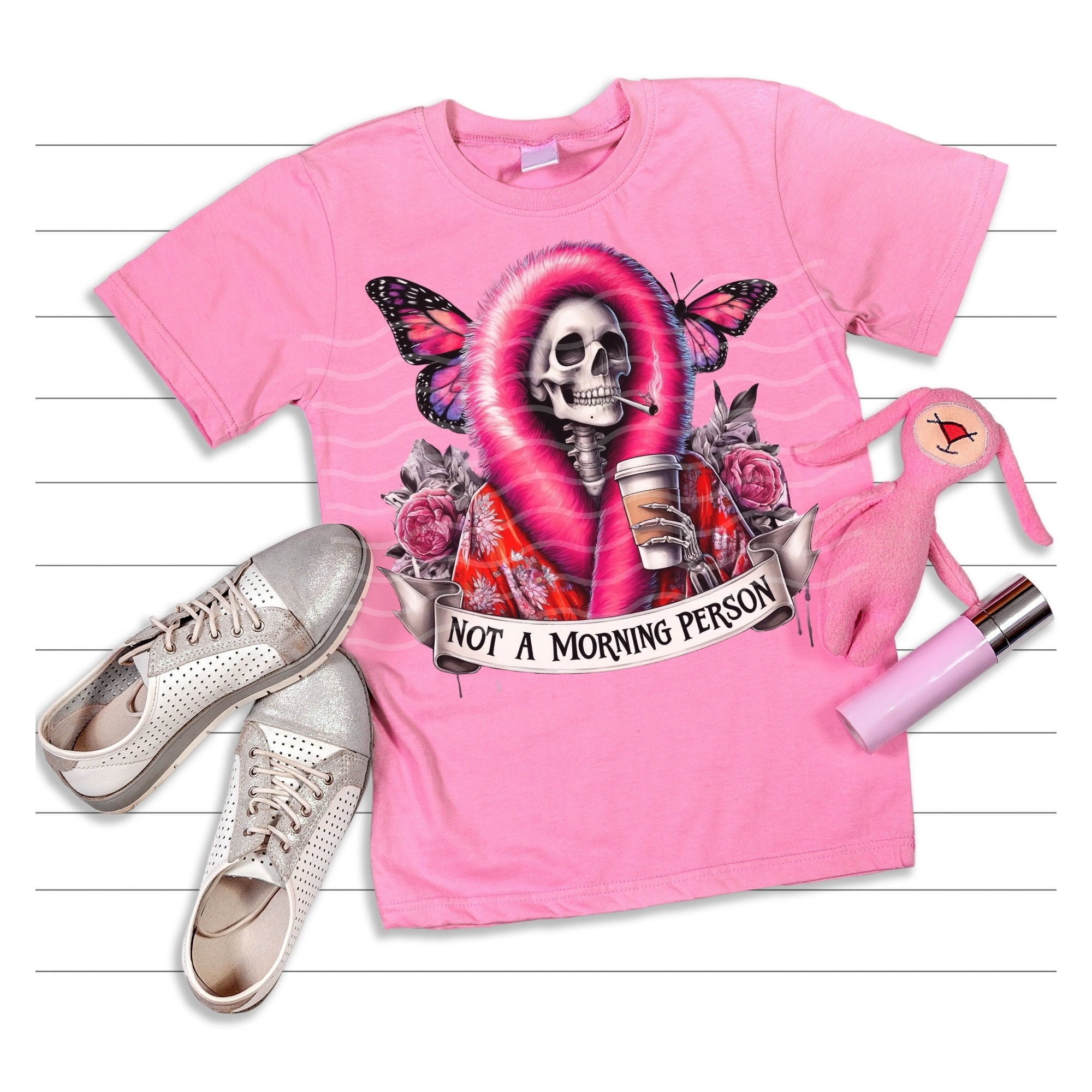Not A Morning Person Skeleton Clipart PNG, Funny Skeleton With Coffee ...