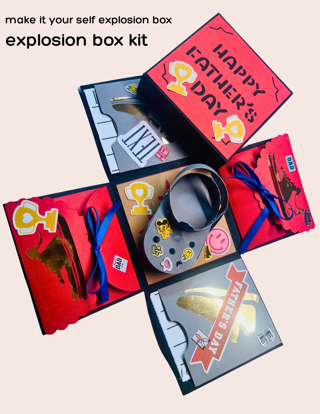 Diy Explosion Box , Kit, Happy Fathers Day - Etsy