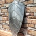Medieval Leaf Design Shield - Authentic Pointed Shield - Battleworn ...