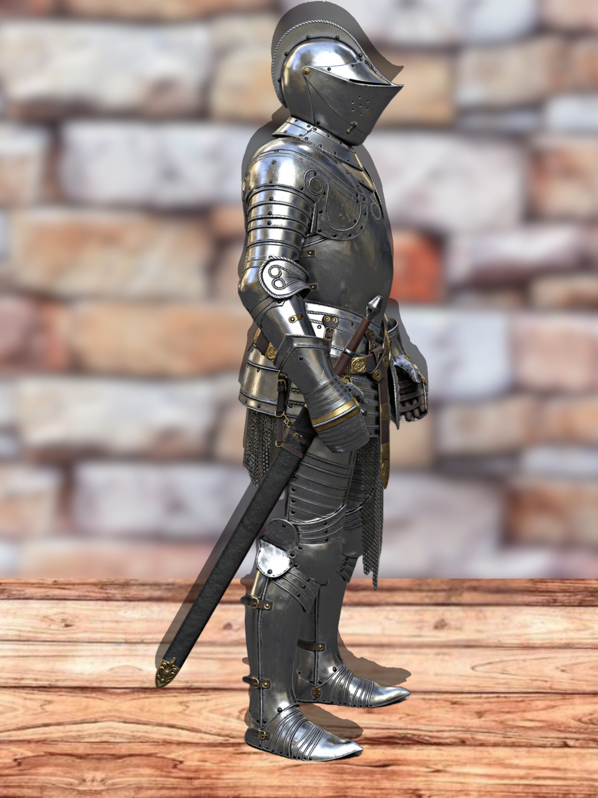 Wearable Medieval Knight Armor Suit: Full Body Steel Combat Armour - Etsy