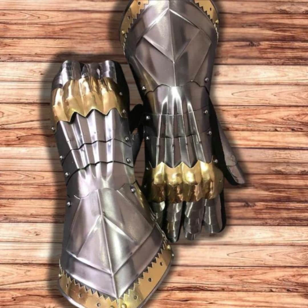 Medieval Armour Gloves - Battle Warrior Wearable Handcrafted Steel ...