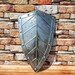 Medieval Leaf Design Shield - Authentic Pointed Shield - Battleworn ...