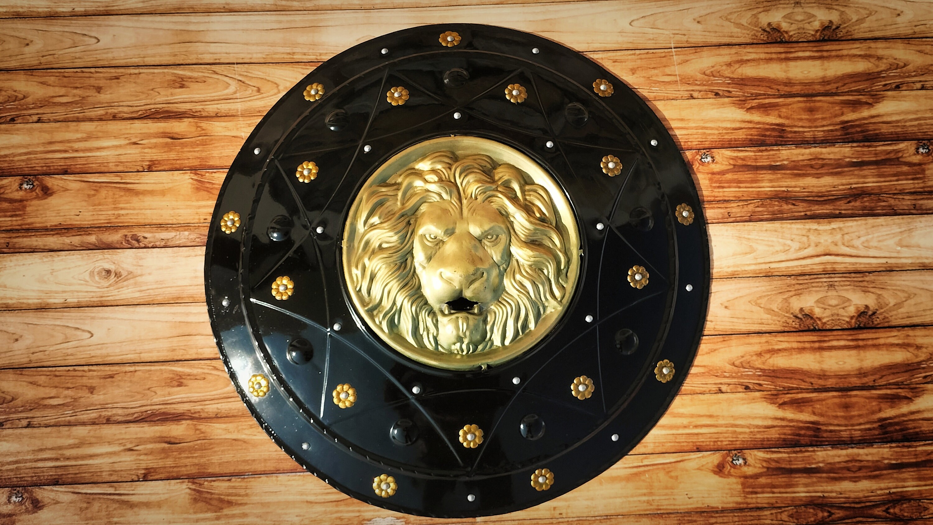 Medieval Lion Face Shield Black Warrior Viking Shield Shield for ...