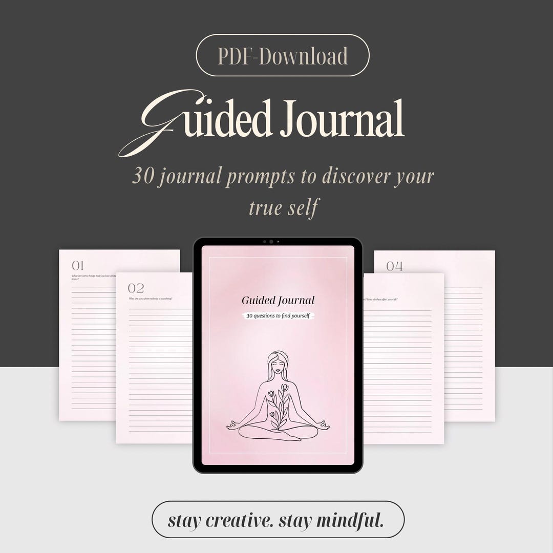 Digital Guided Journal 30 Prompts for Self Reflection Mental Health ...