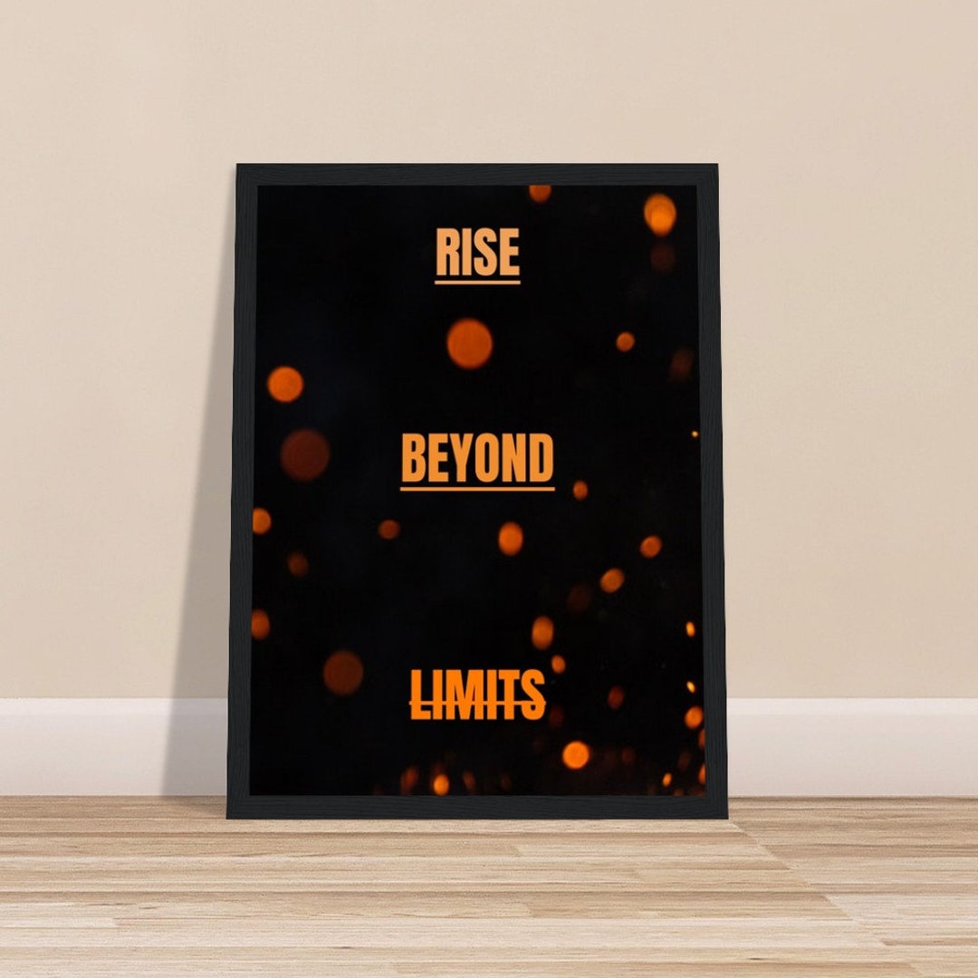 Rise Beyond Limits Motivational Wall Art - Etsy