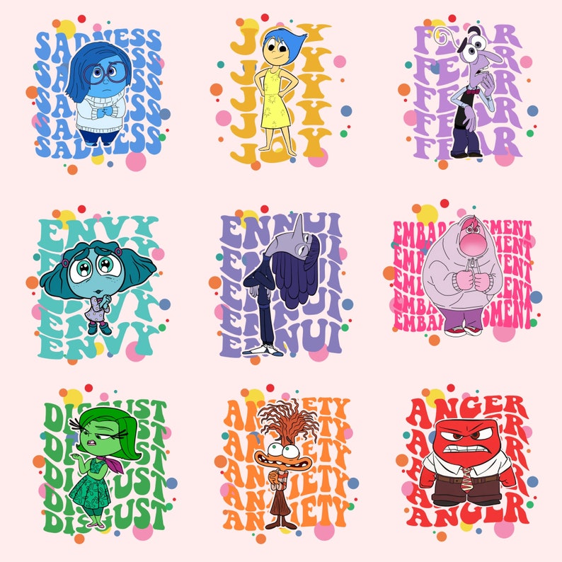 Inside Out 2 Character Digital Download, It's Okay to Feel All the ...