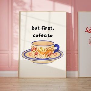But First Cafecito Print, Spanish Coffee Art Print, Minimalist Coffee ...
