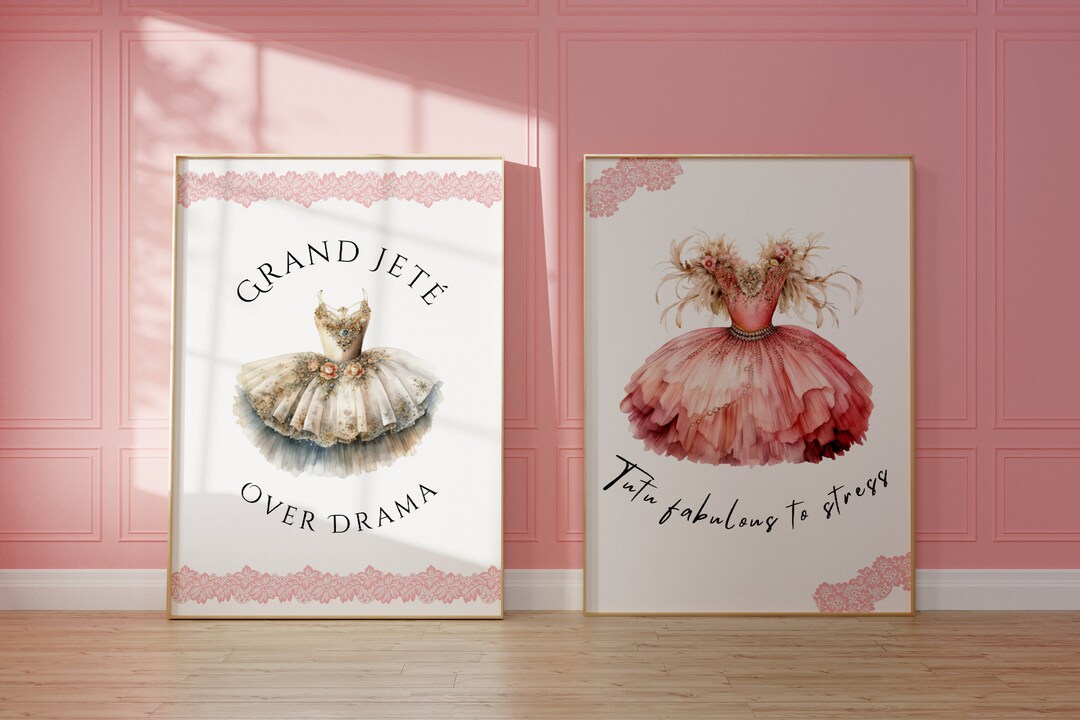 Pastel Blush Art Print - Grand Jeté Over Drama, Coquette Room Decor ...
