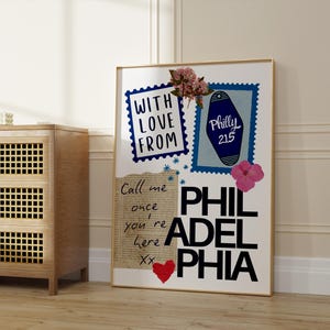 Philadelphia Wall Art, Trendy Philly Art Print, PHL Cityscape Poster ...