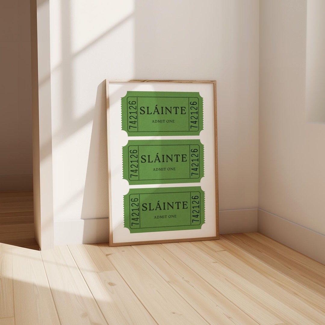 Sláinte Print, Irish Decor, Gaelic Print, Happy Hour Print, Beer ...