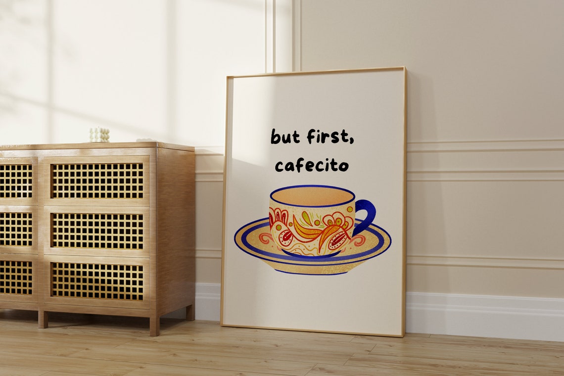 But First Cafecito Print, Spanish Coffee Art Print, Minimalist Coffee ...