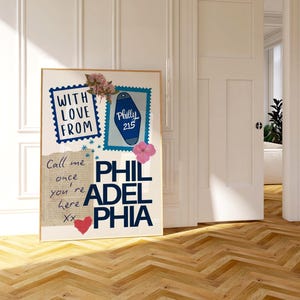 Philadelphia Wall Art, Trendy Philly Art Print, PHL Cityscape Poster ...