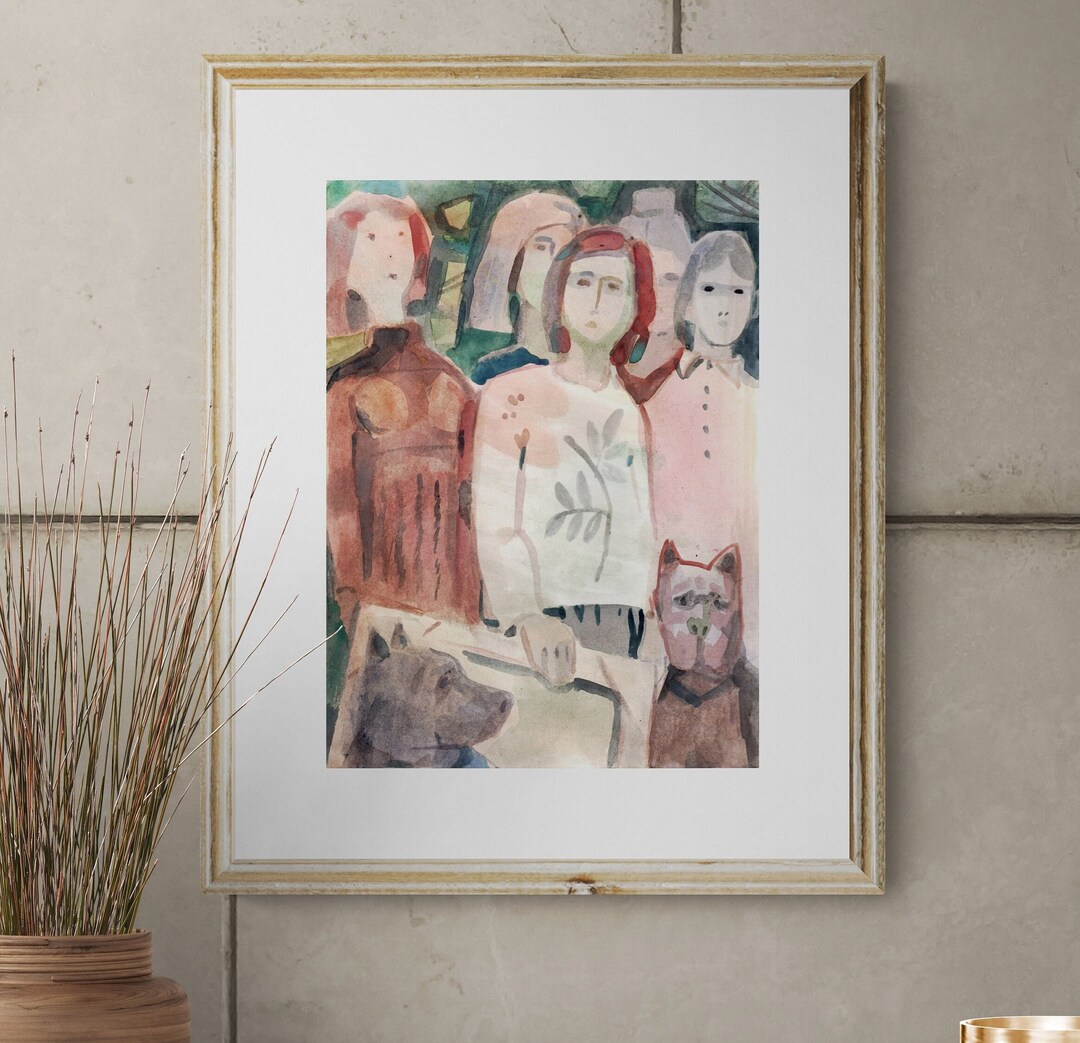 INSTANT Download Wall Art, "college Girls" Watercolor, Digital Download ...