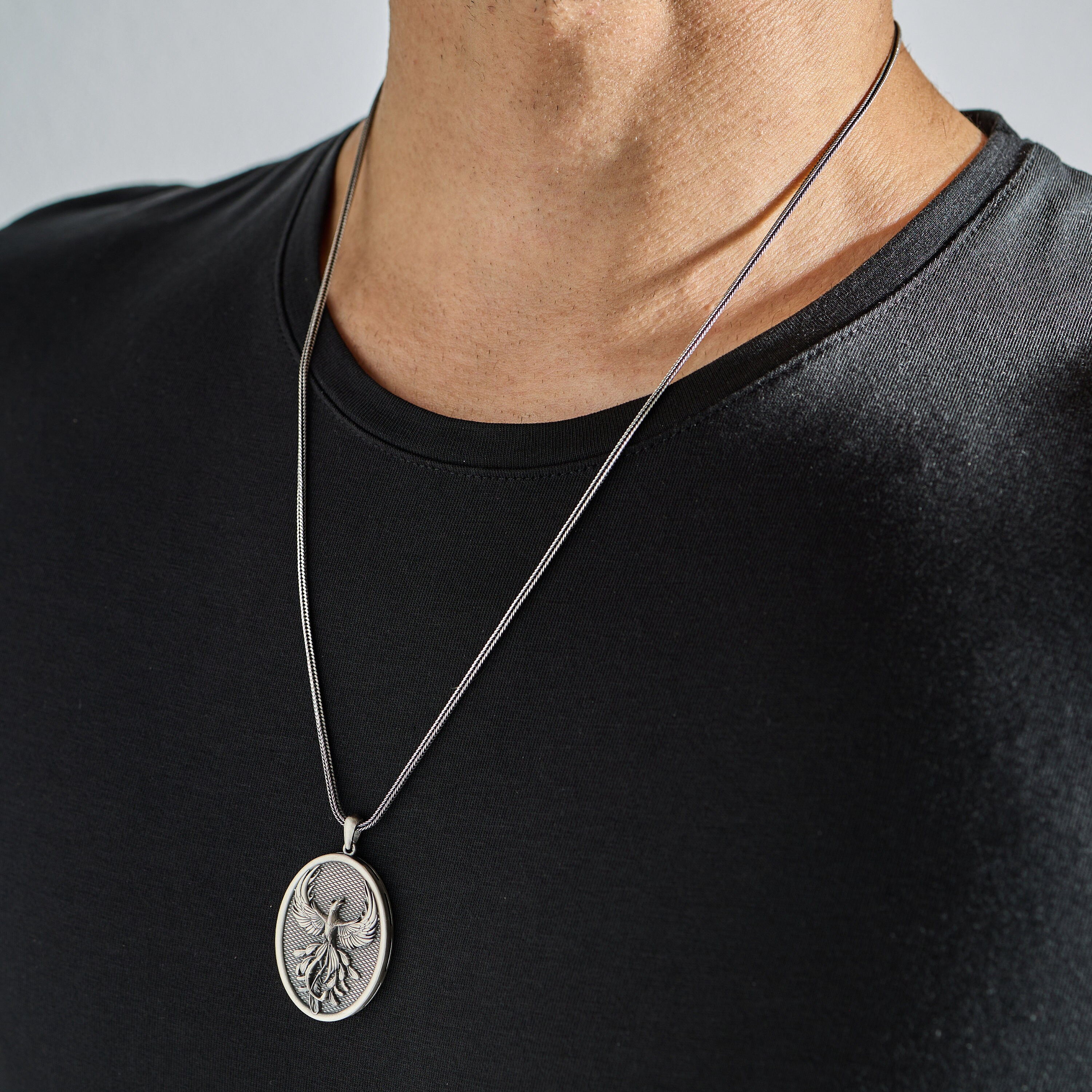 Winged Phoenix Made Greek Mythology Necklace, Animal Necklace, Mens ...