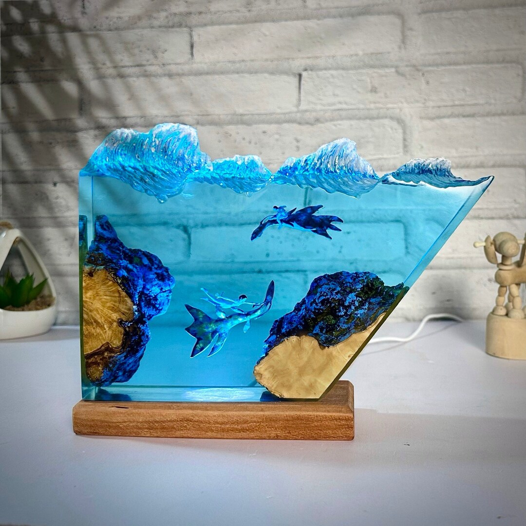 Ilu Avatar 2 the Way of Water, Avatar 2, Epoxy and Wooden Resin Night ...