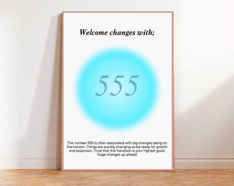 Printable Angel Number 2 Part Poster-555 - Etsy