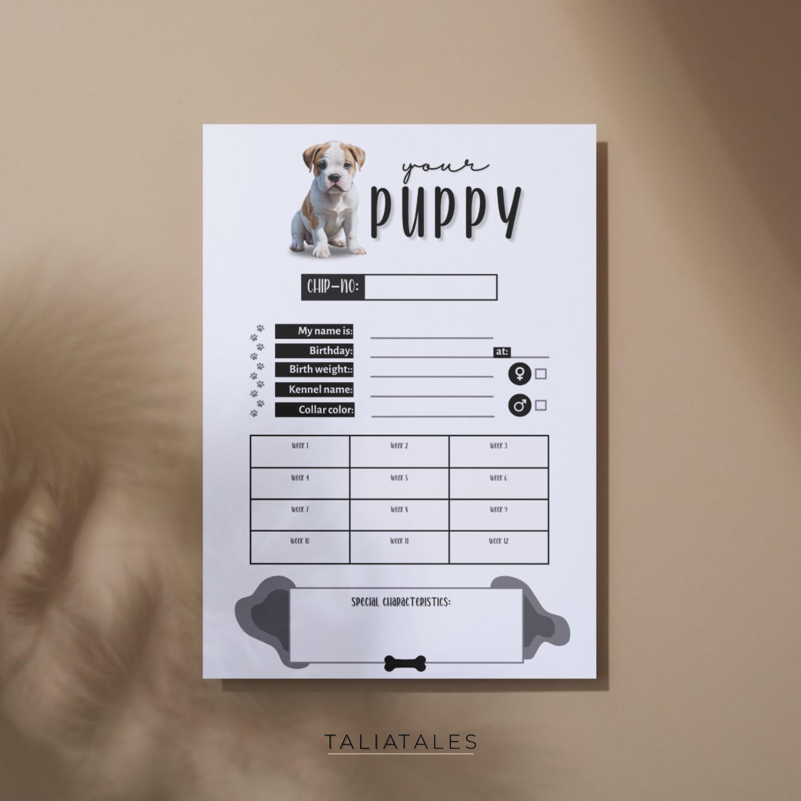 Card Index Card Puppies | Litter Announcement | Dog Breeder | Birth ...