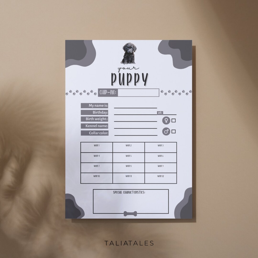 Card Index Card Puppies | Litter Announcement | Dog Breeder | Birth ...