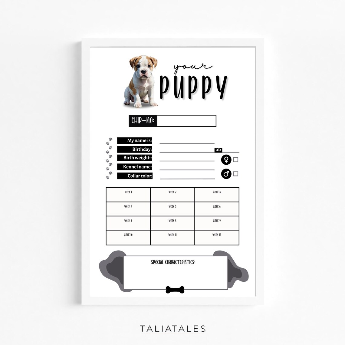 Card Index Card Puppies | Litter Announcement | Dog Breeder | Birth ...
