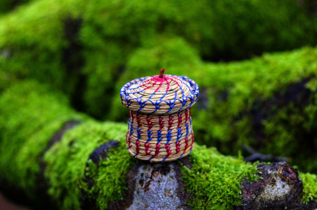 Pinwheel Dome Pine Needle Sprite Basket, Handmade - Etsy