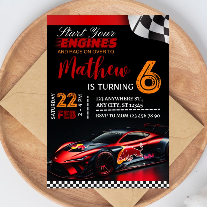 Ferrari Invitation - Etsy