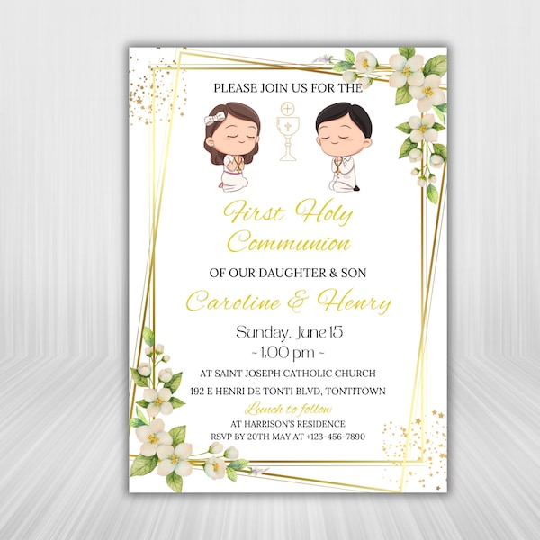 Twins 1st Communion - Etsy