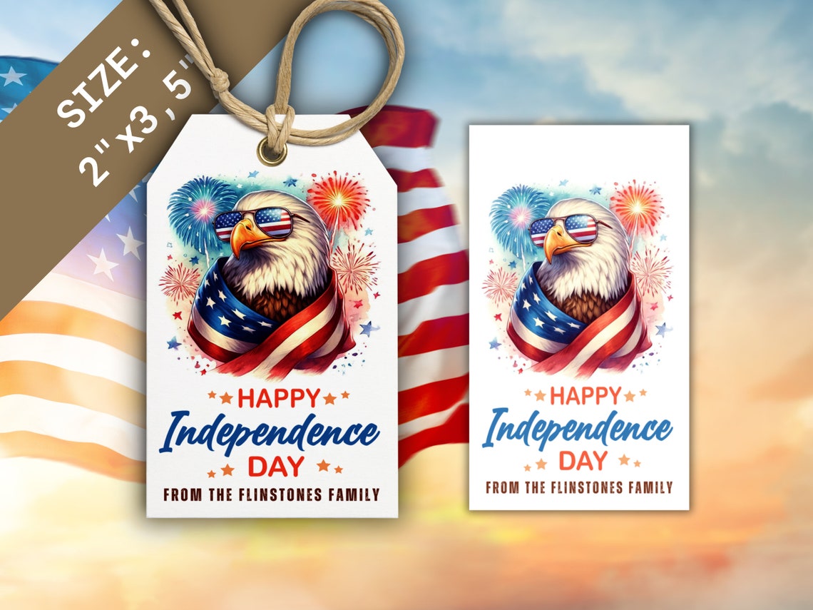 Editable 4th of July Favor Tag Template: Independence Day Party ...