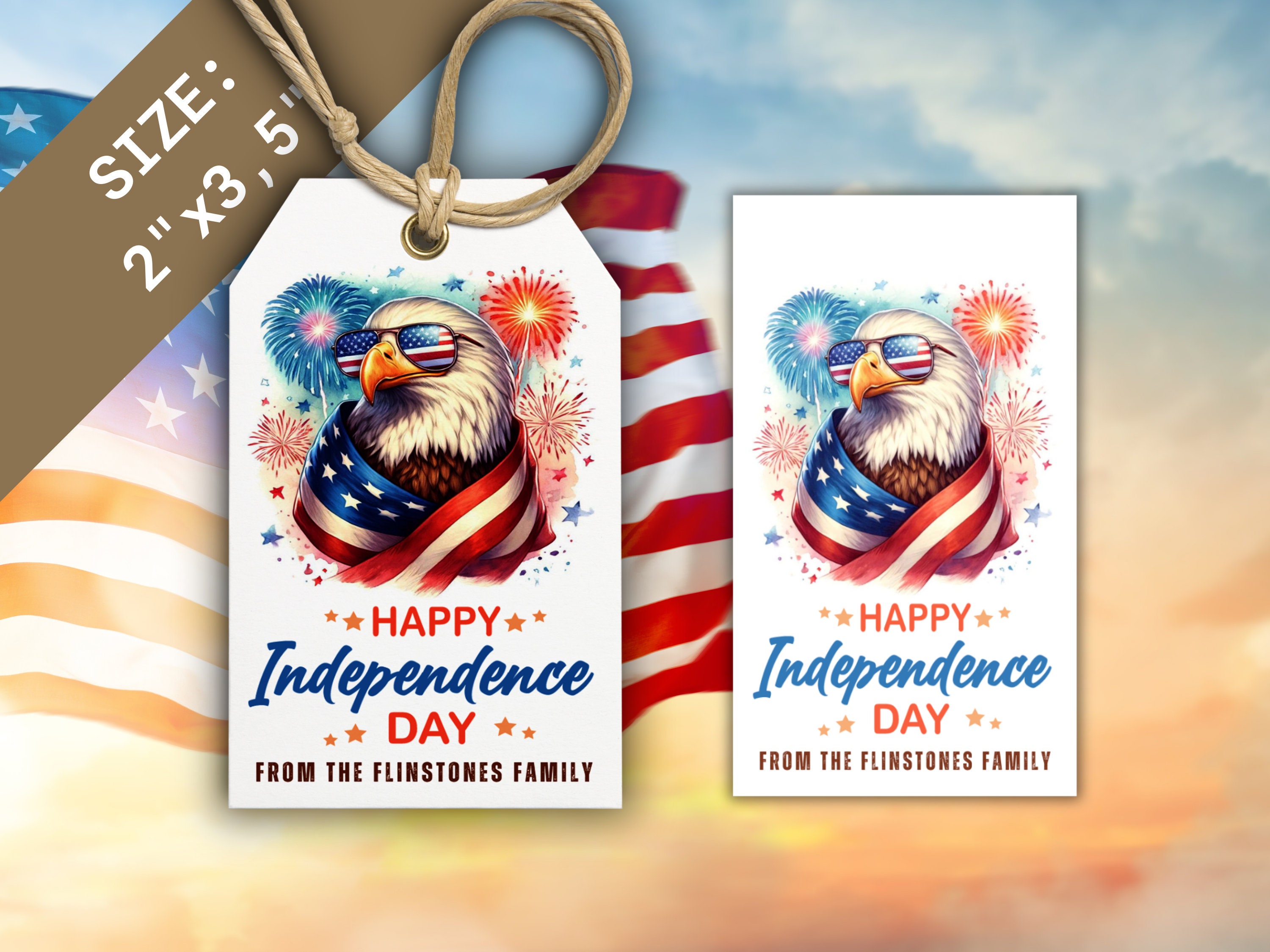 Editable 4th of July Favor Tag Template: Independence Day Party ...