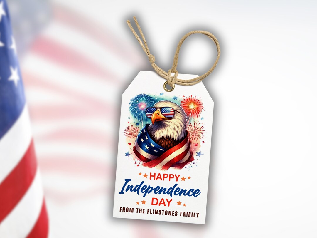 Editable 4th of July Favor Tag Template: Independence Day Party ...
