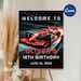 F1 Birthday Welcome Sign , Formula 1 Ferrari Race Car Party Decor - Etsy