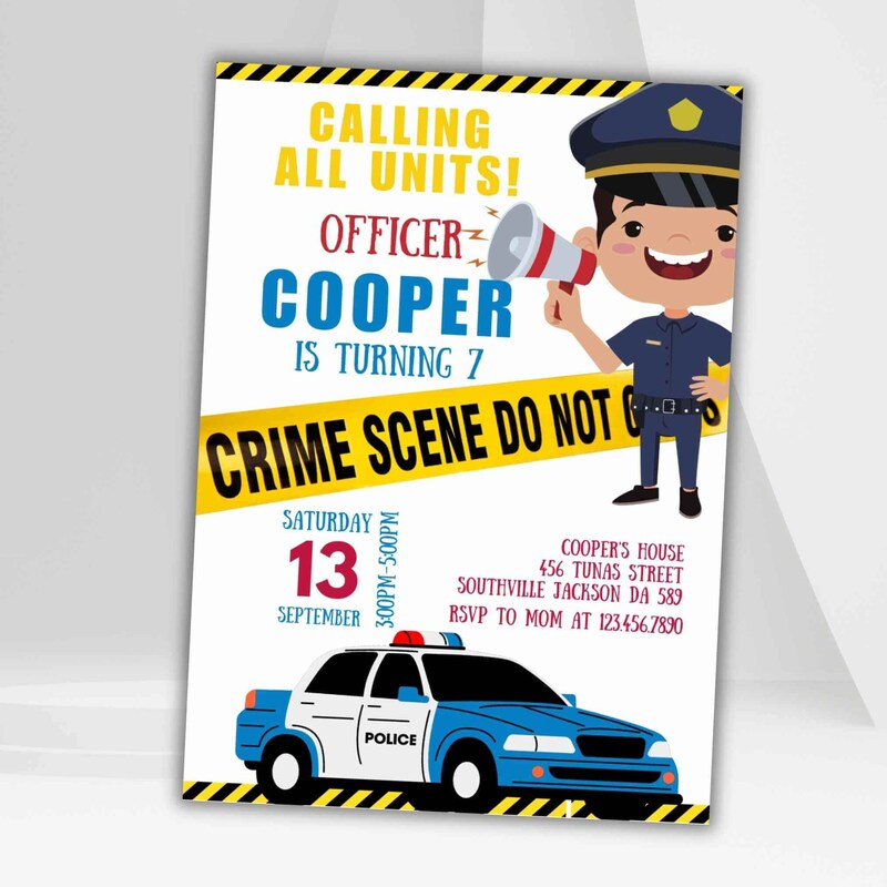 Police Invitations - Etsy