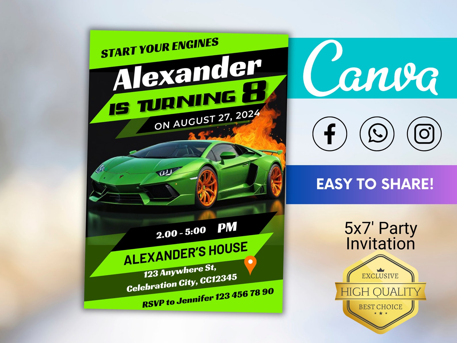 Editable Car Birthday Invitation, Race Car Birthday Template ...