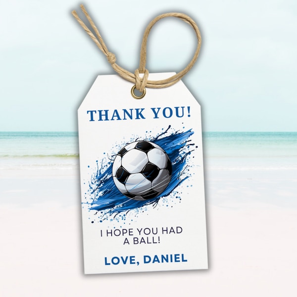 Soccer Thank You Tag - Etsy