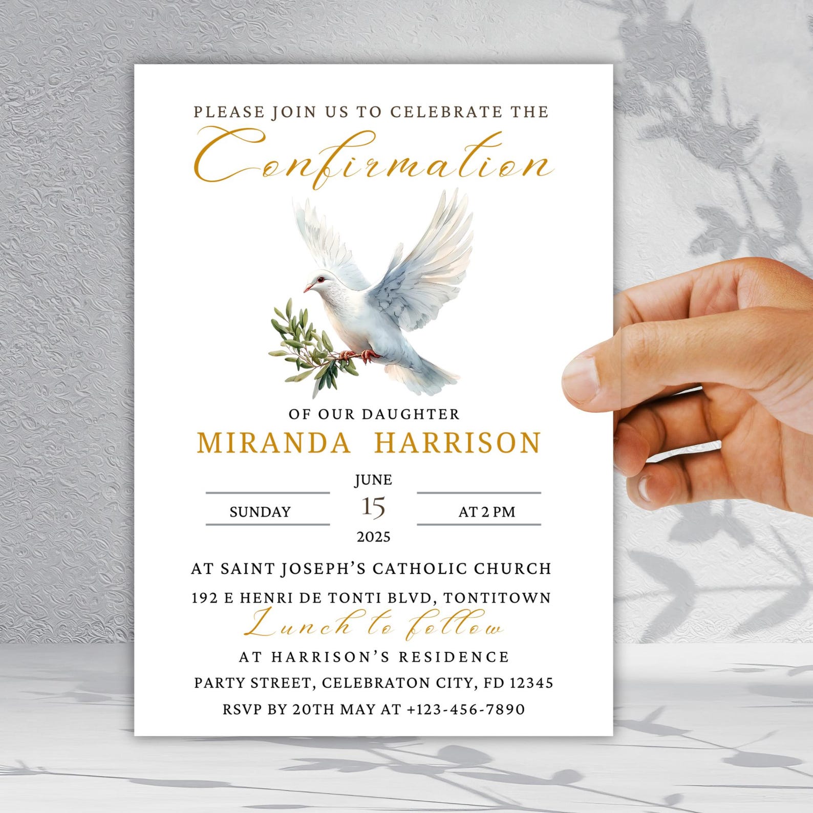 Confirmation Invitation , Editable Template , Sacred Sacrament ...