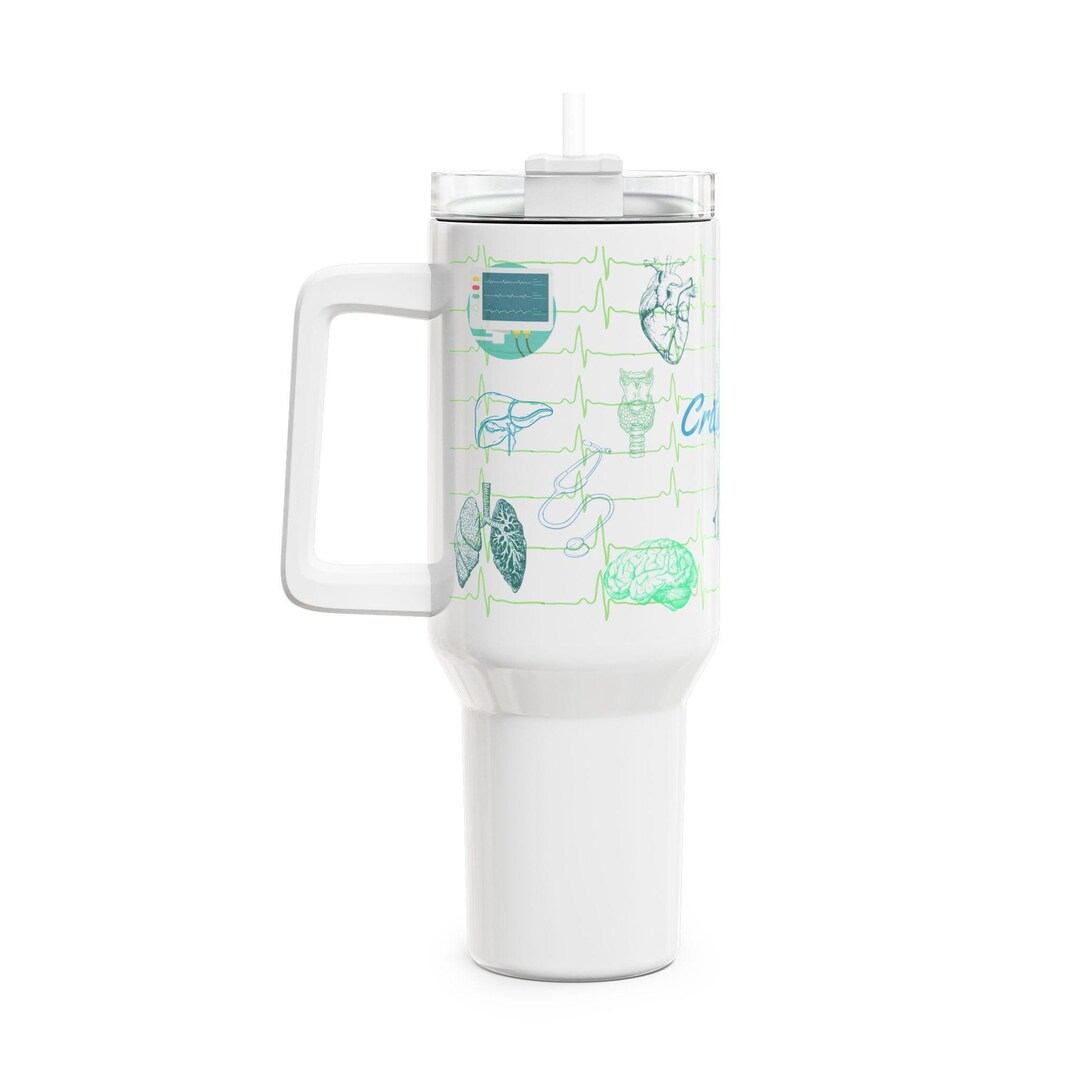 Critical Care Healthcare Professional Tumbler, 40oz With ECG Rhythm ...