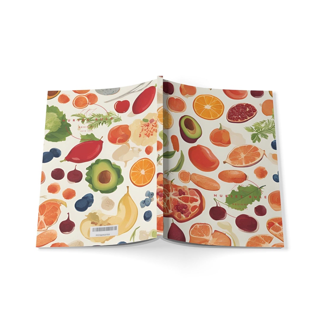 Fruit Notebook, Healthy Food Journal, Citrus Planner, Vegan Recipe ...