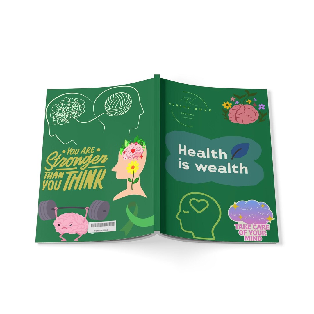 Mental Health Journal, Brain Health Notebook, Positive Thinking Diary ...