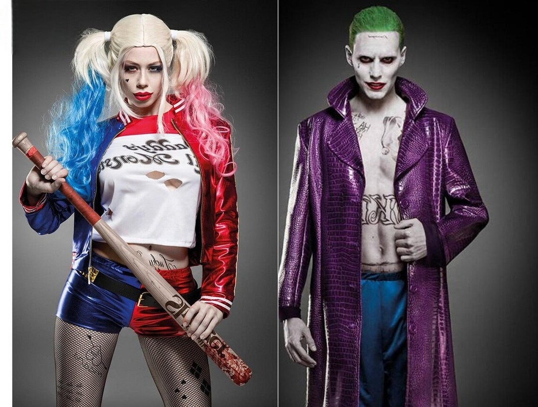 Harley Quinn Joker Couple Costume, Larp Costume, Suicide Squad Costume ...