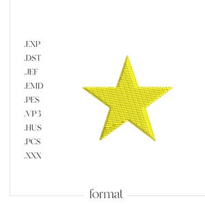 Mini Star Machine Embroidery Design - Embroidered Star Symbol - Five ...