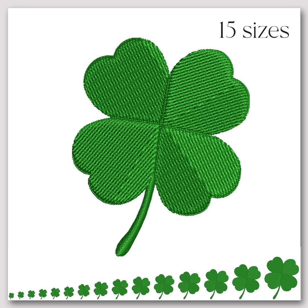 Four Leaf Clover Embroidery Design - Lucky Leaf Machine Embroidery File ...