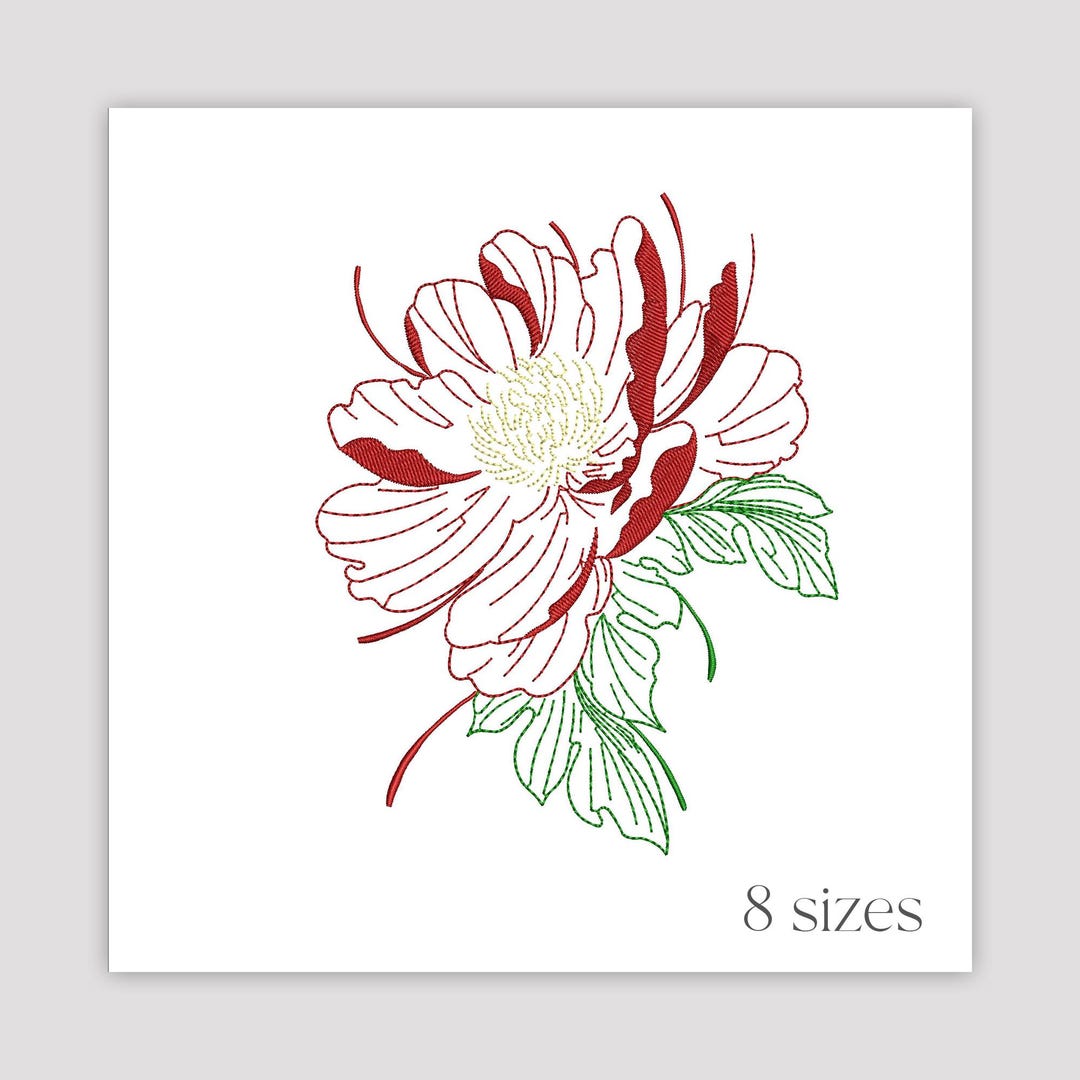 Flower Machine Embroidery Design - Floral Digital File - Beautifully ...