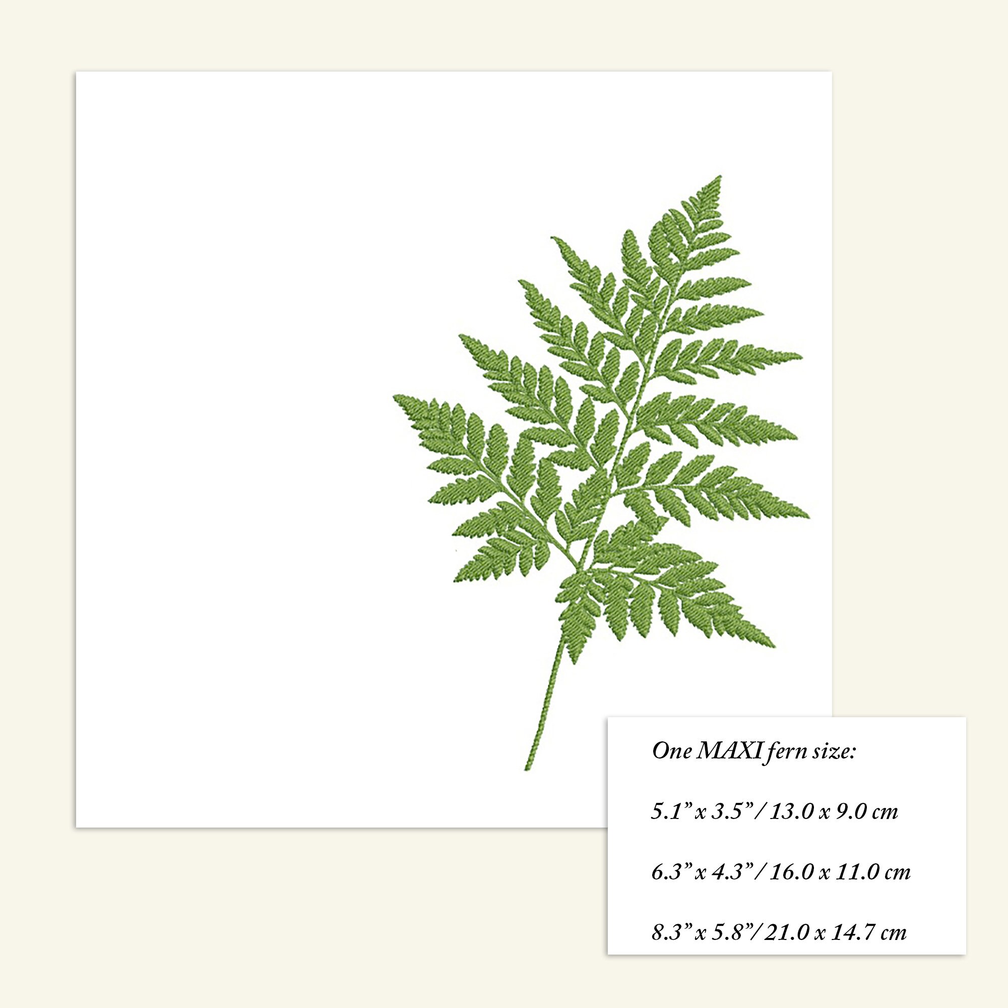 Digital Fern Embroidery Design File Nature Inspired Art Instant ...