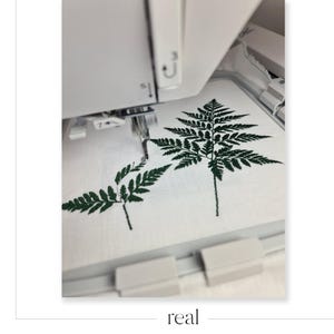 Fern Machine Embroidery Design - Botanical Fern Pattern - Embroidered ...
