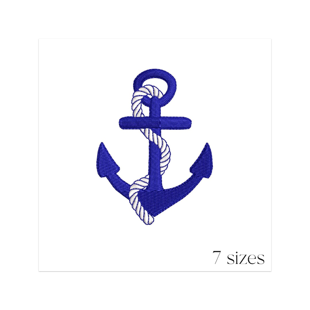 Anchor and Rope Embroidery Design Nautical Machine Embroidery File ...