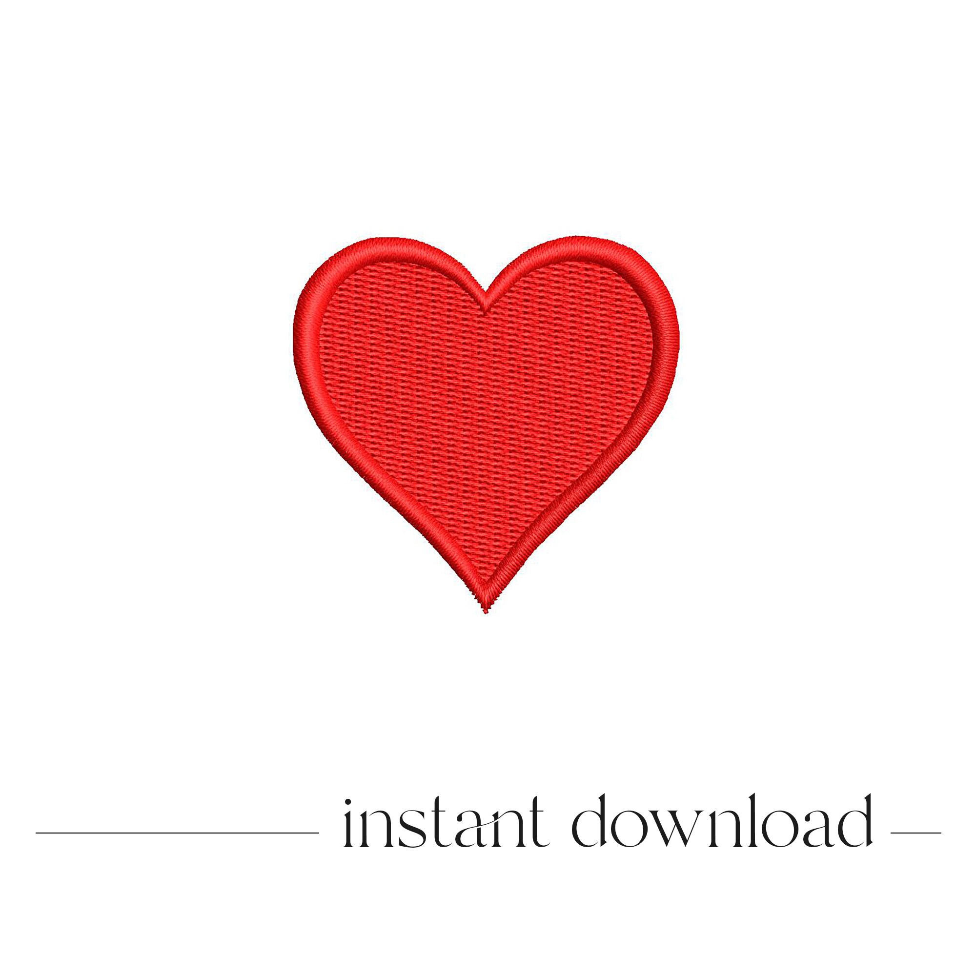 Heart Embroidery Design - Mini Heart Machine Embroidery File ...
